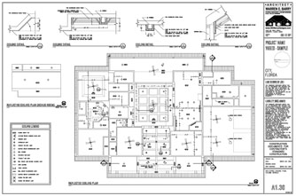 Custom House Plans: Reflected Ceiling Plan, Florida Architect